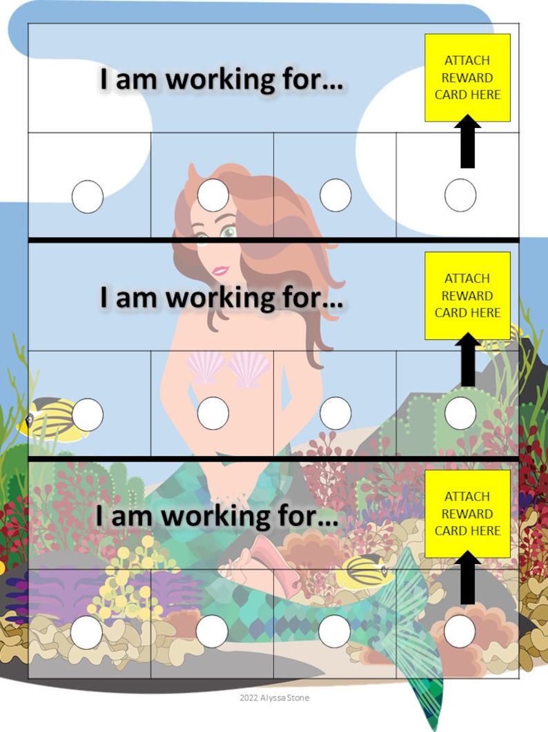 Editable Token Boards - FAIRYTALES - Mermaids 2 | Special Education - Etsy