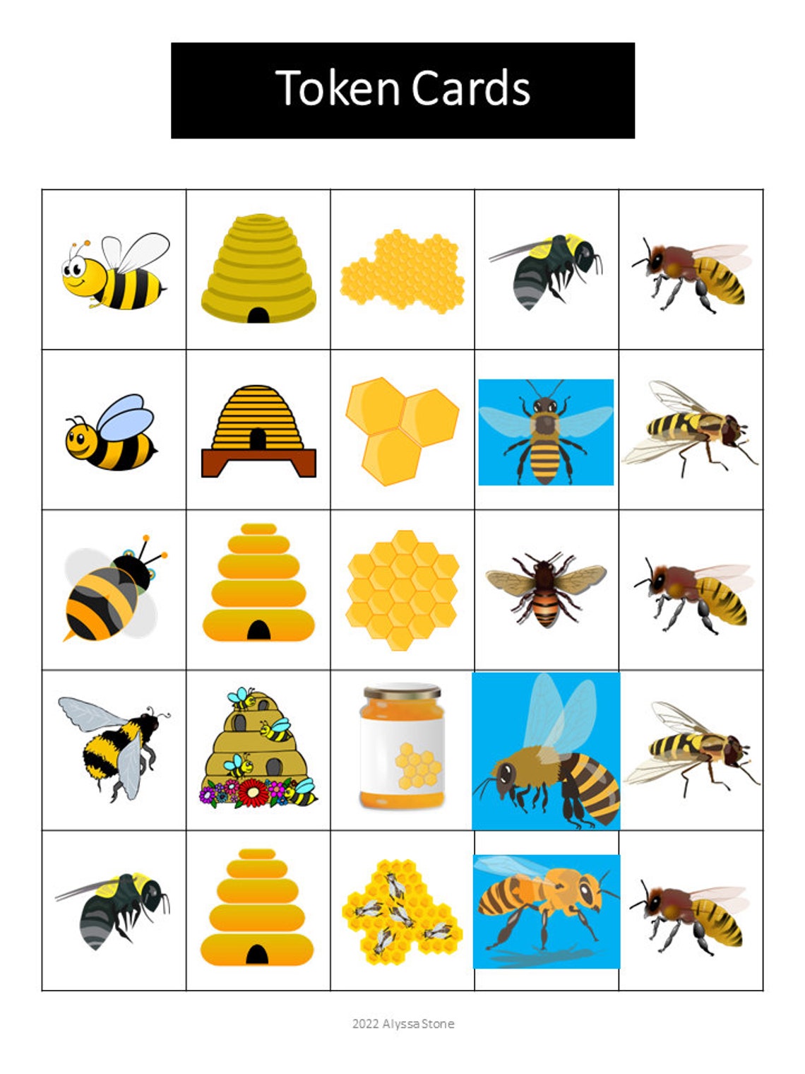 Editable Token Boards - Bugs | Special Education - Etsy