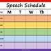 Speech Schedule A-4 POSTER - Rainbow - Etsy
