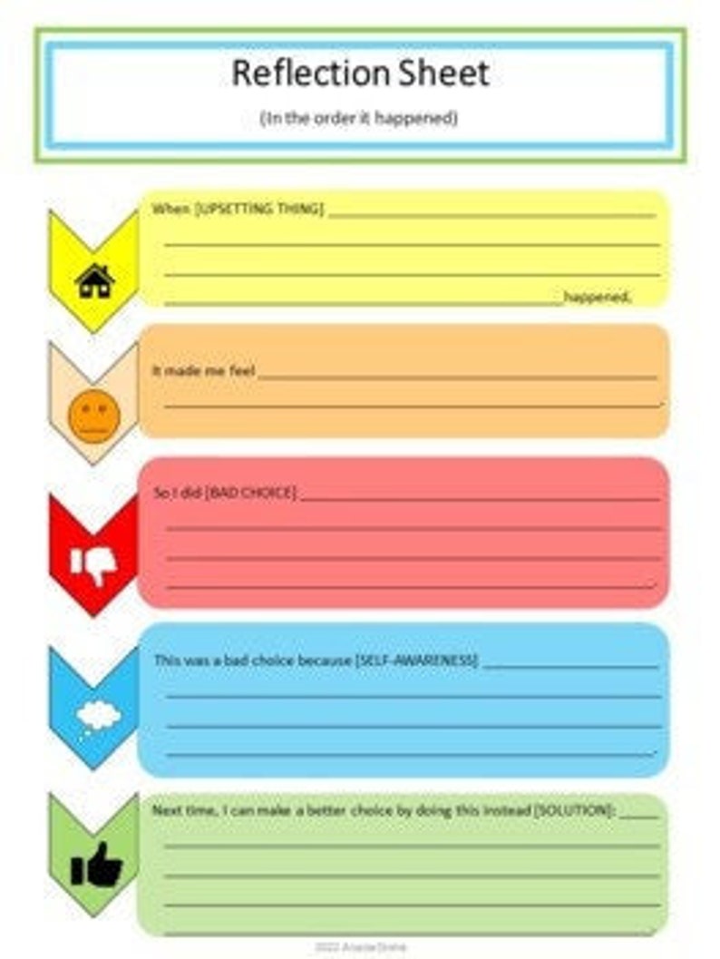 Student Behavior Reflection Sheets - With Behavior Documentation & PM ...