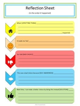 Student Behavior Reflection Sheets - With Behavior Documentation & PM ...