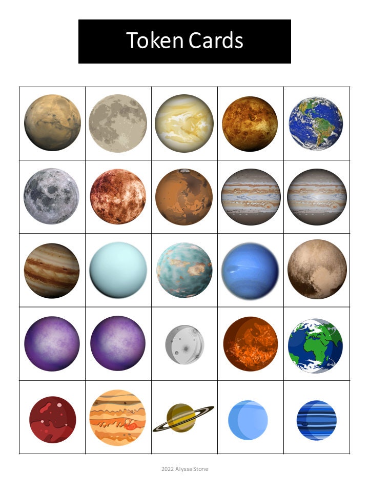 Editable Token Boards - Outer Space | Special Education - Etsy