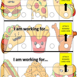 Editable Token Boards - FOOD - Fast Food | Special Education - Etsy