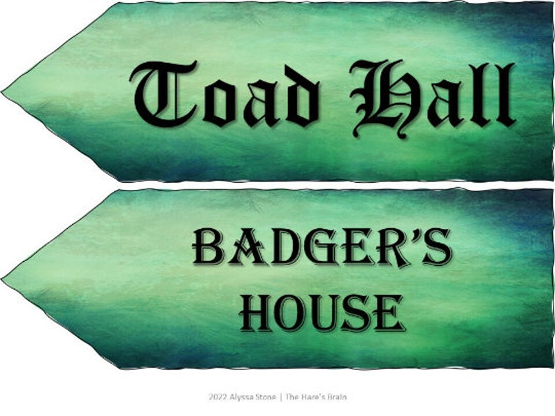 Storybook Directional Signs printable Miscellaneous - Etsy