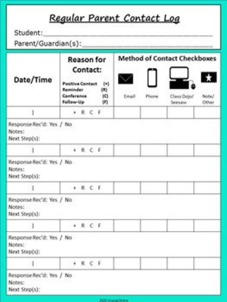 Parent Communication Binder Pack - Tropical - Etsy