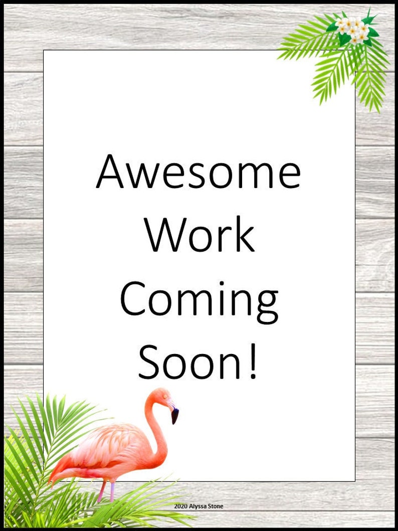 Work Coming Soon Posters - Tropical - Etsy