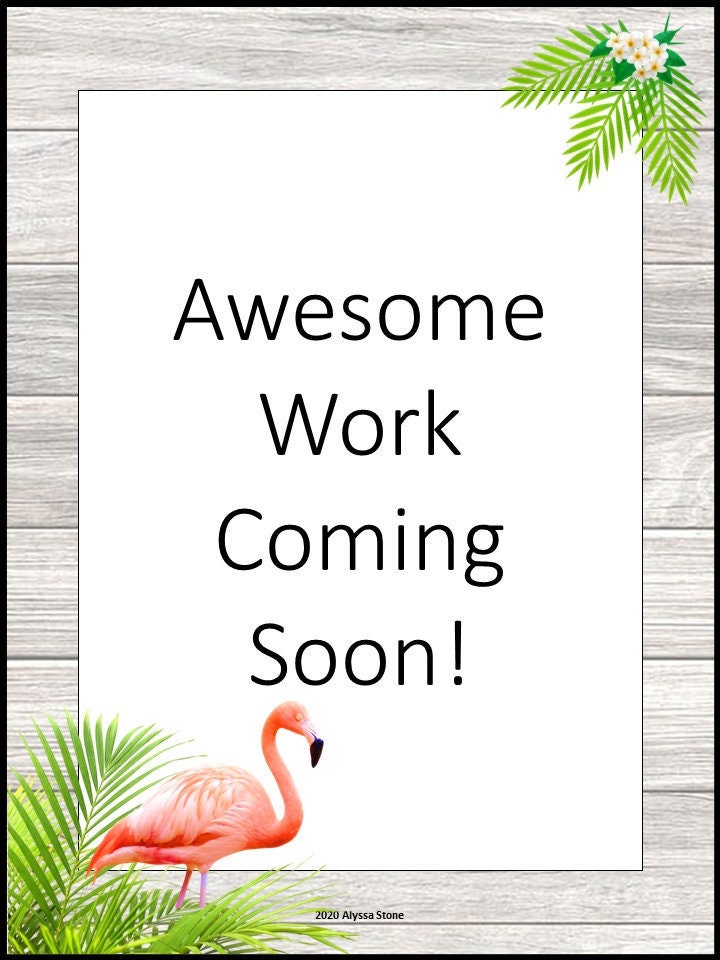 Work Coming Soon Posters - Tropical - Etsy