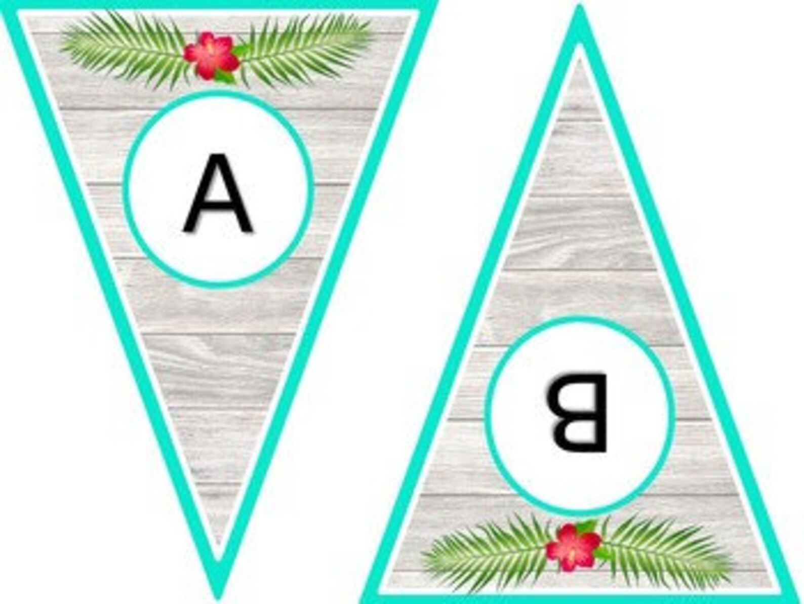 Alphabet Pennants Tropical - Etsy