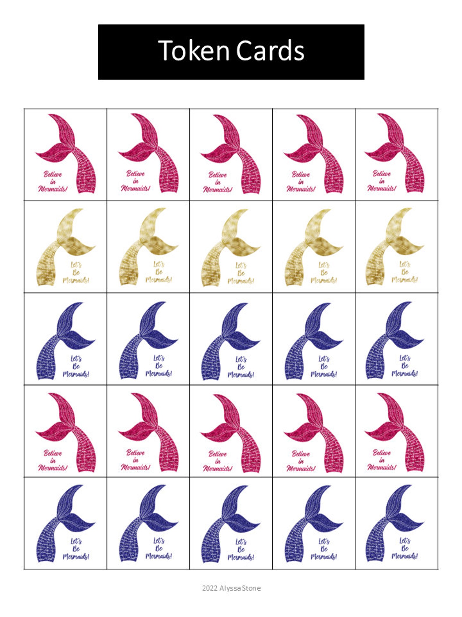 Editable Token Boards - OCEAN - Mermaids | Special Education - Etsy