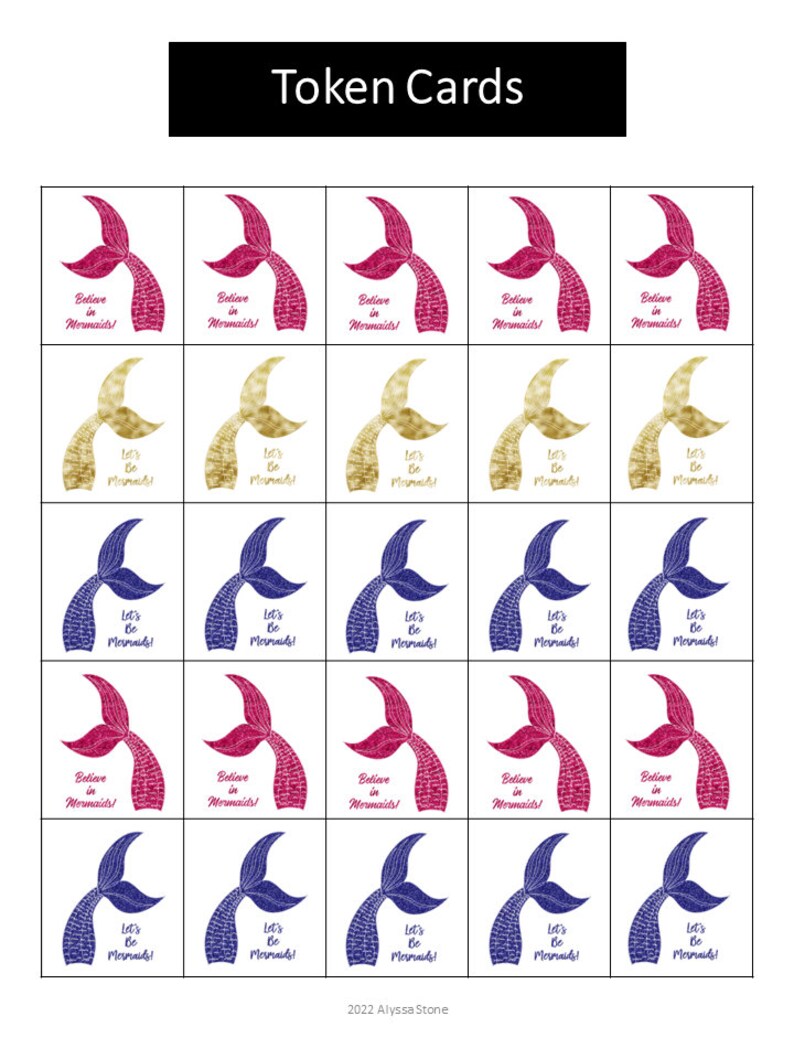 Editable Token Boards OCEAN Mermaids Special Education - Etsy