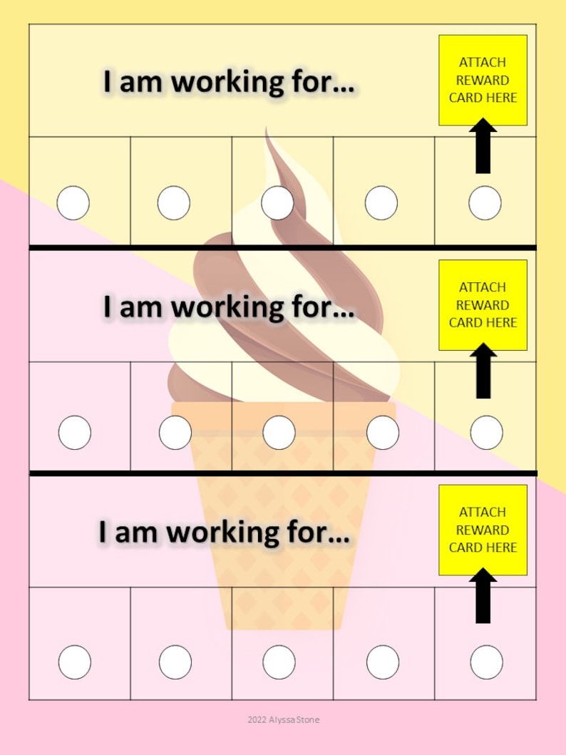 Editable Token Boards - FOOD - Ice Cream | Special Education - Etsy