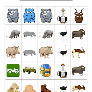 Editable Token Boards - ANIMALS - Savannah Animals | Special Education ...