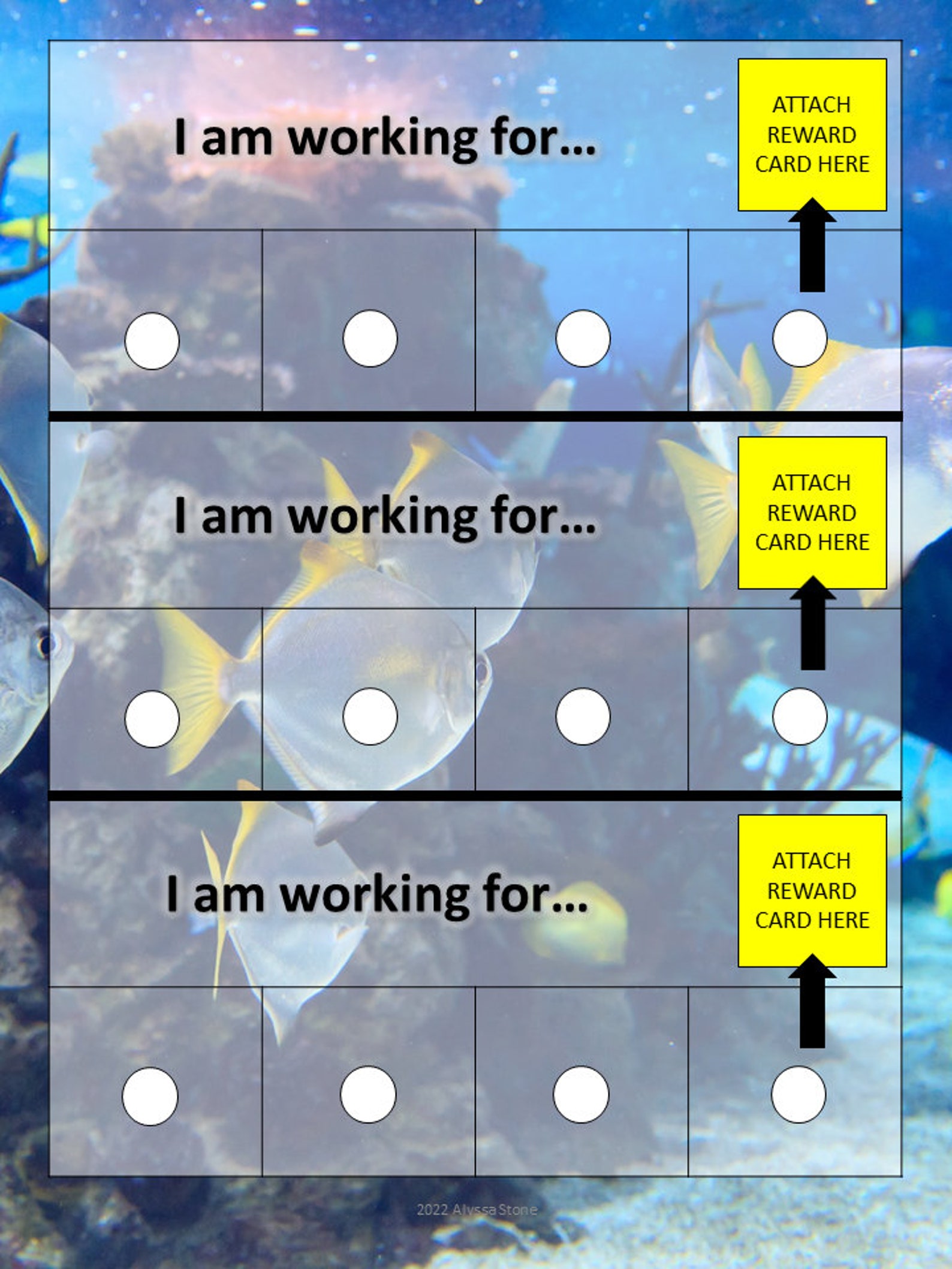 Editable Token Boards - ANIMALS - Ocean Animals | Special Education - Etsy