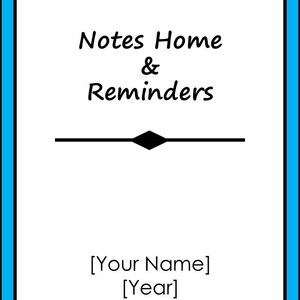 Parent Communication Binder Pack - Aqua - Etsy