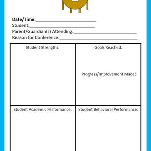 Parent Communication Binder Pack - Aqua - Etsy