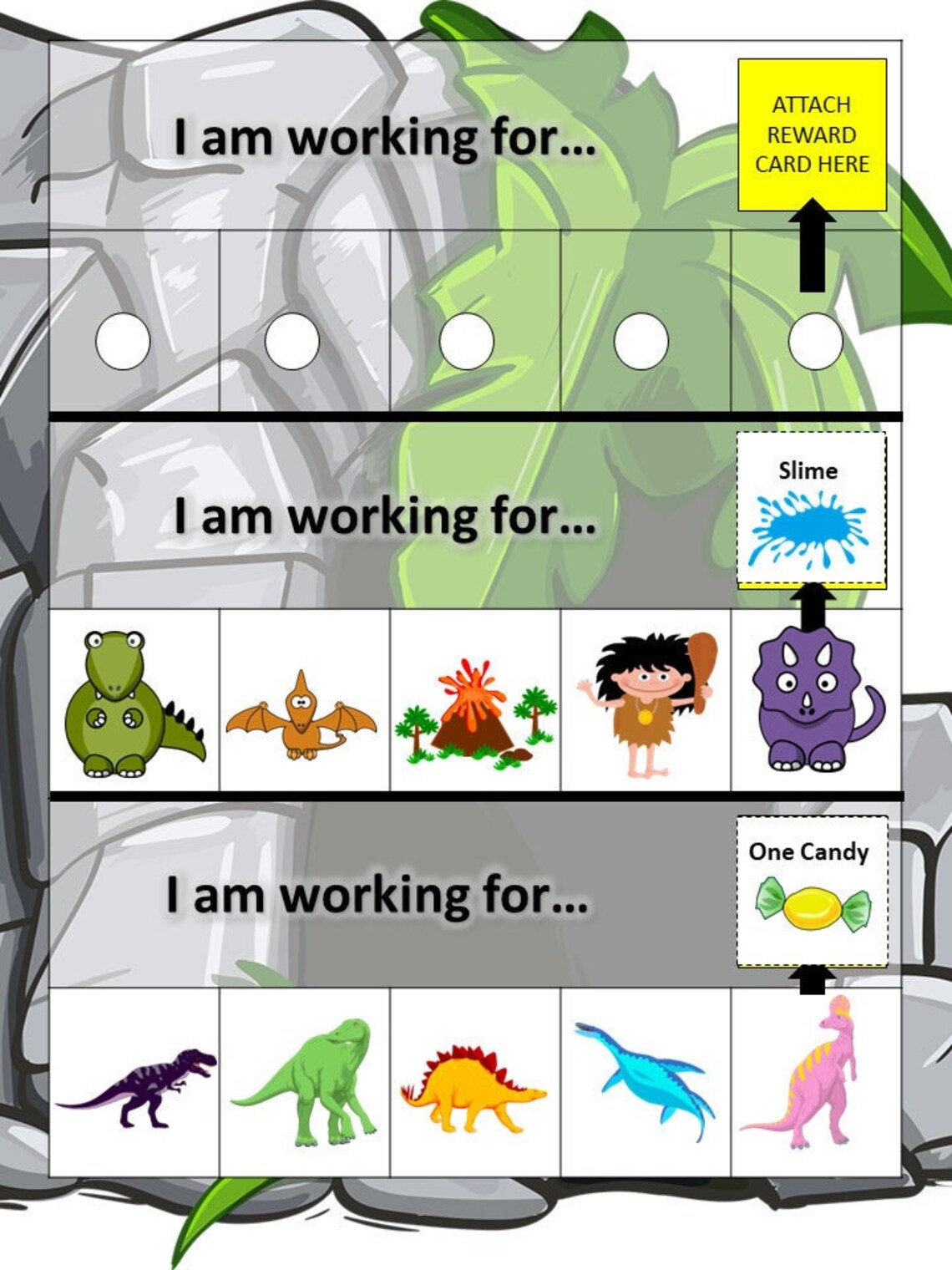 Editable Token Boards ANIMALS Dinosaurs Special Education - Etsy
