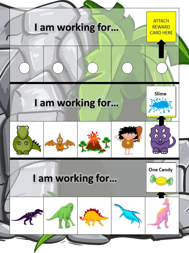 Editable Token Boards - ANIMALS - Dinosaurs | Special Education - Etsy