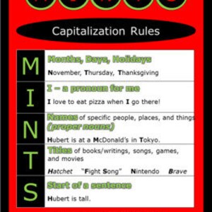 MINTS Capitalization Posters - Etsy