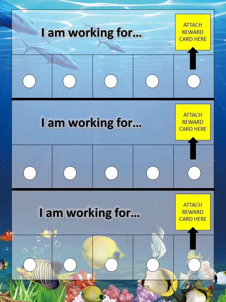 Editable Token Boards - OCEAN - Mermaids | Special Education - Etsy