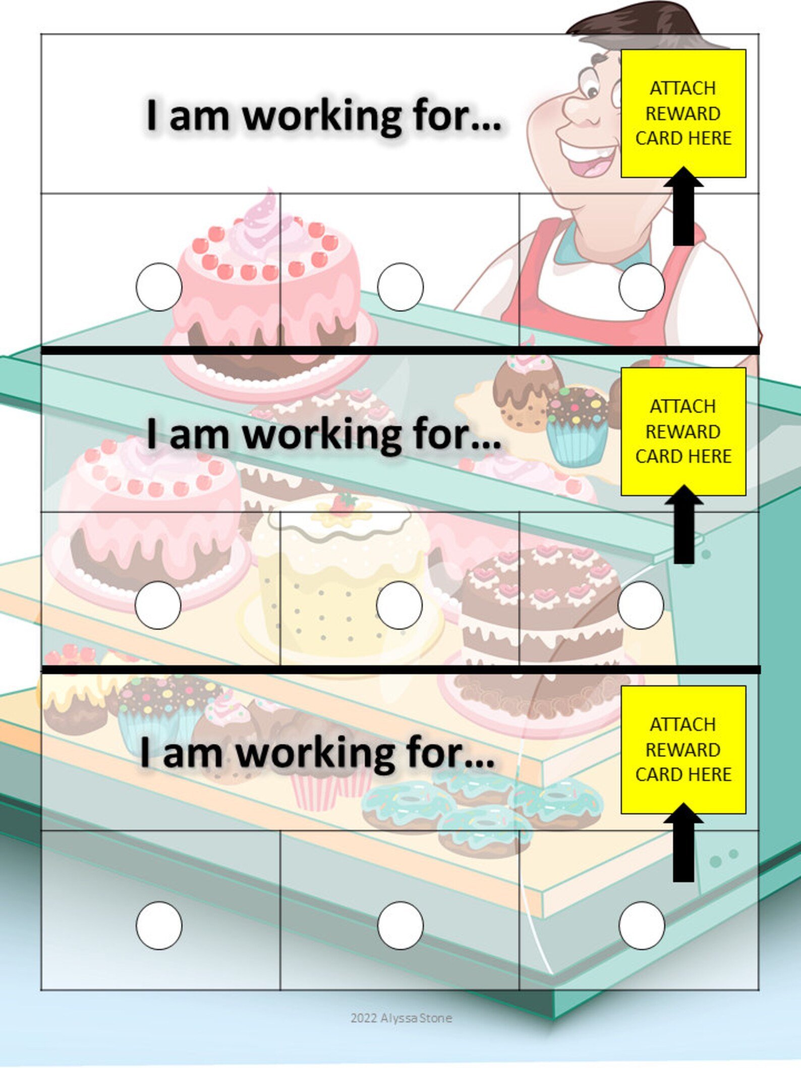 Editable Token Boards FOOD Cupcakes Special Education - Etsy
