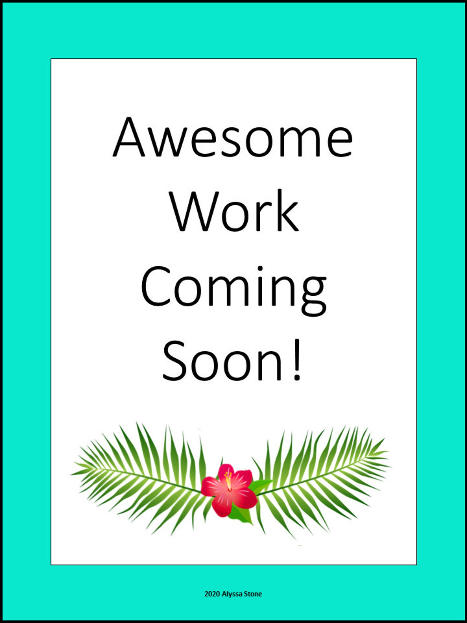 Work Coming Soon Posters Tropical - Etsy