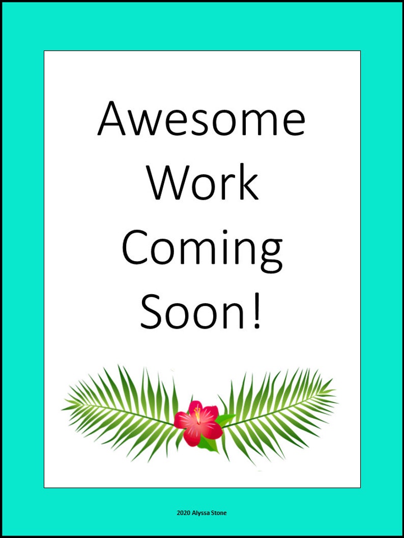 Work Coming Soon Posters Tropical - Etsy