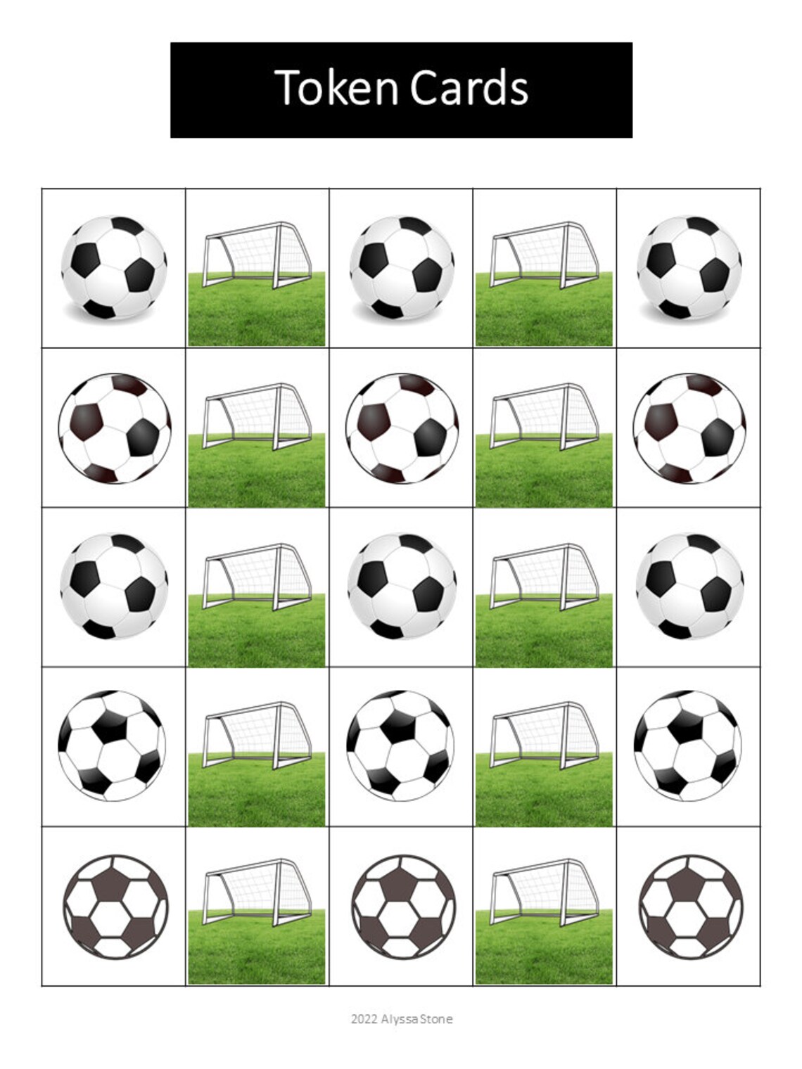 Editable Token Boards - SPORTS - Soccer | Special Education - Etsy