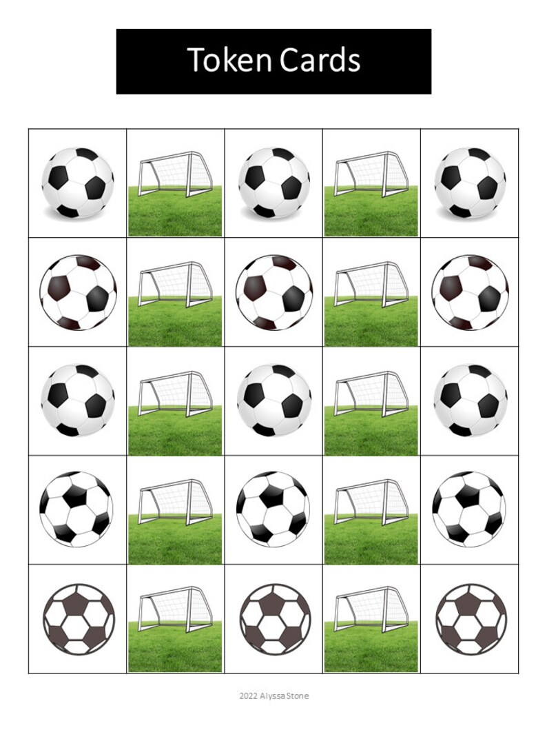 Editable Token Boards - SPORTS - Soccer | Special Education - Etsy