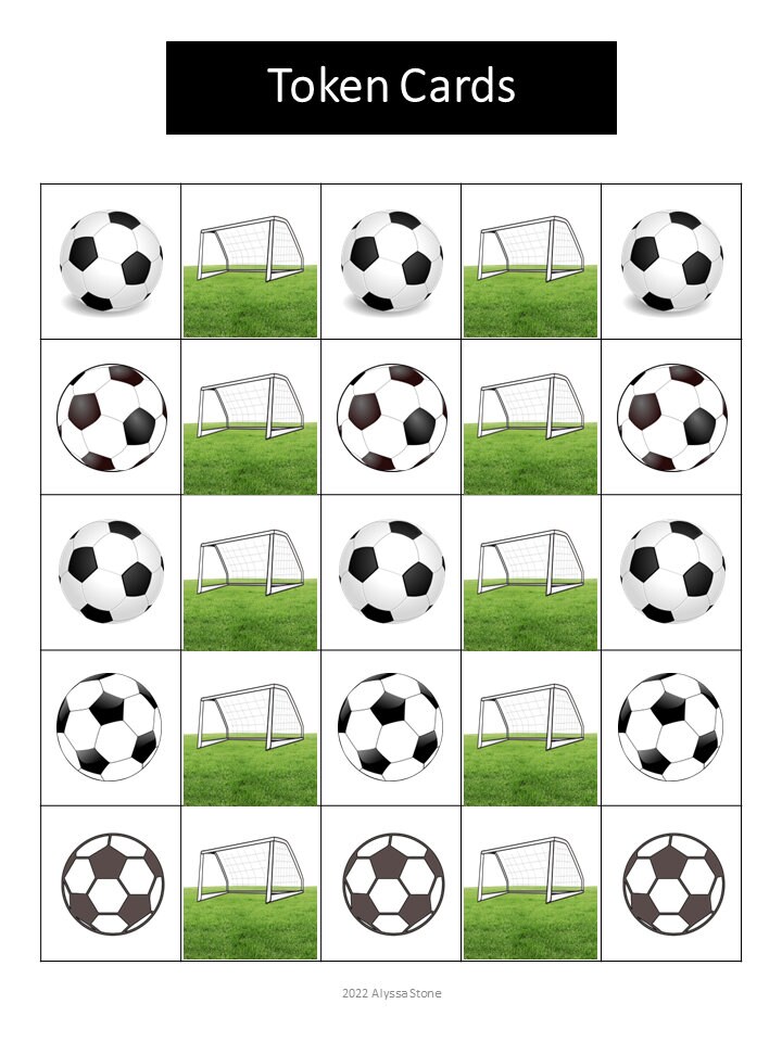 Editable Token Boards - SPORTS - Soccer | Special Education - Etsy