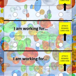 Editable Token Boards - Gemstones | Special Education - Etsy