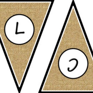 Editable Welcome Banners + Subject Area Banners - Burlap - Etsy