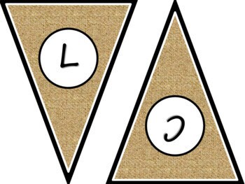 Editable Welcome Banners + Subject Area Banners - Burlap - Etsy