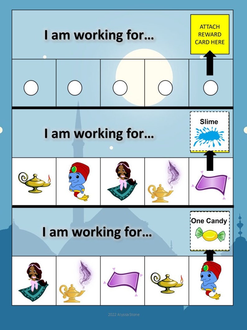 Editable Token Boards - FAIRYTALES - Aladdin | Special Education - Etsy