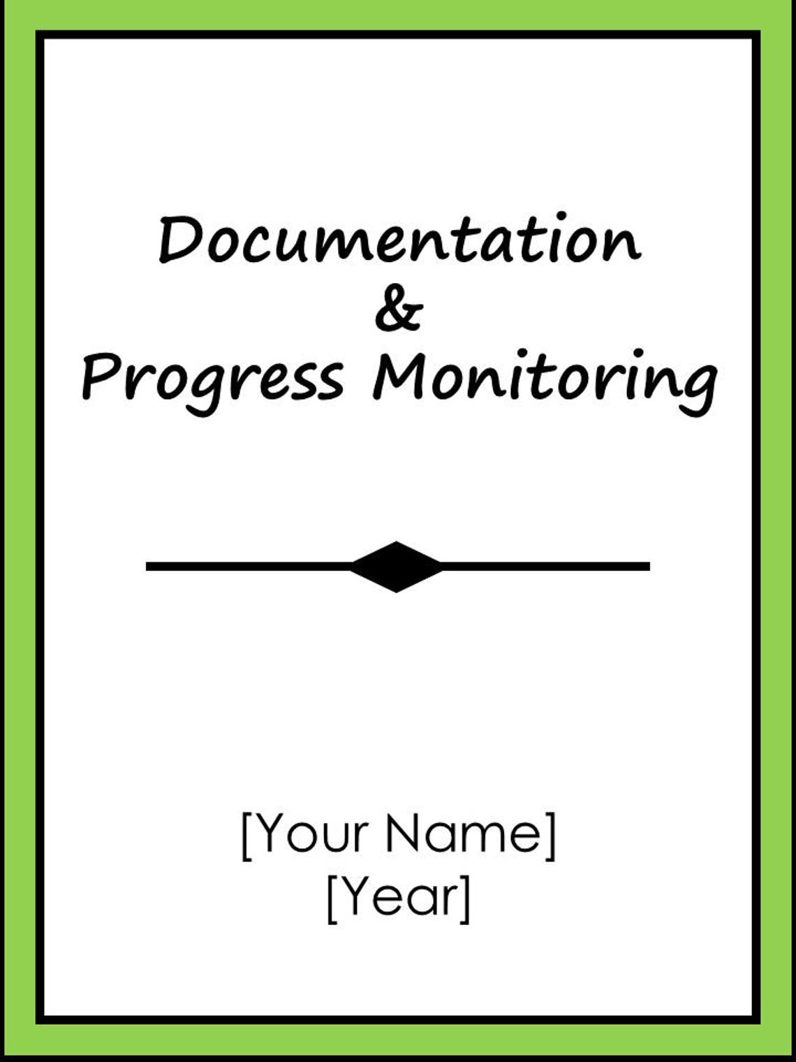 Behavior Documentation & Progress Monitoring Logs - Lime/aqua - Etsy