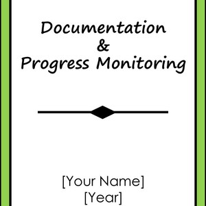 Behavior Documentation & Progress Monitoring Logs - Lime/aqua - Etsy