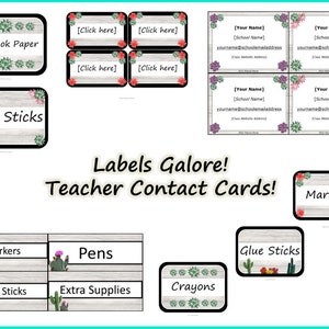 Meet the Teacher Night Pack - Cacti & Succulents {editable} - Etsy