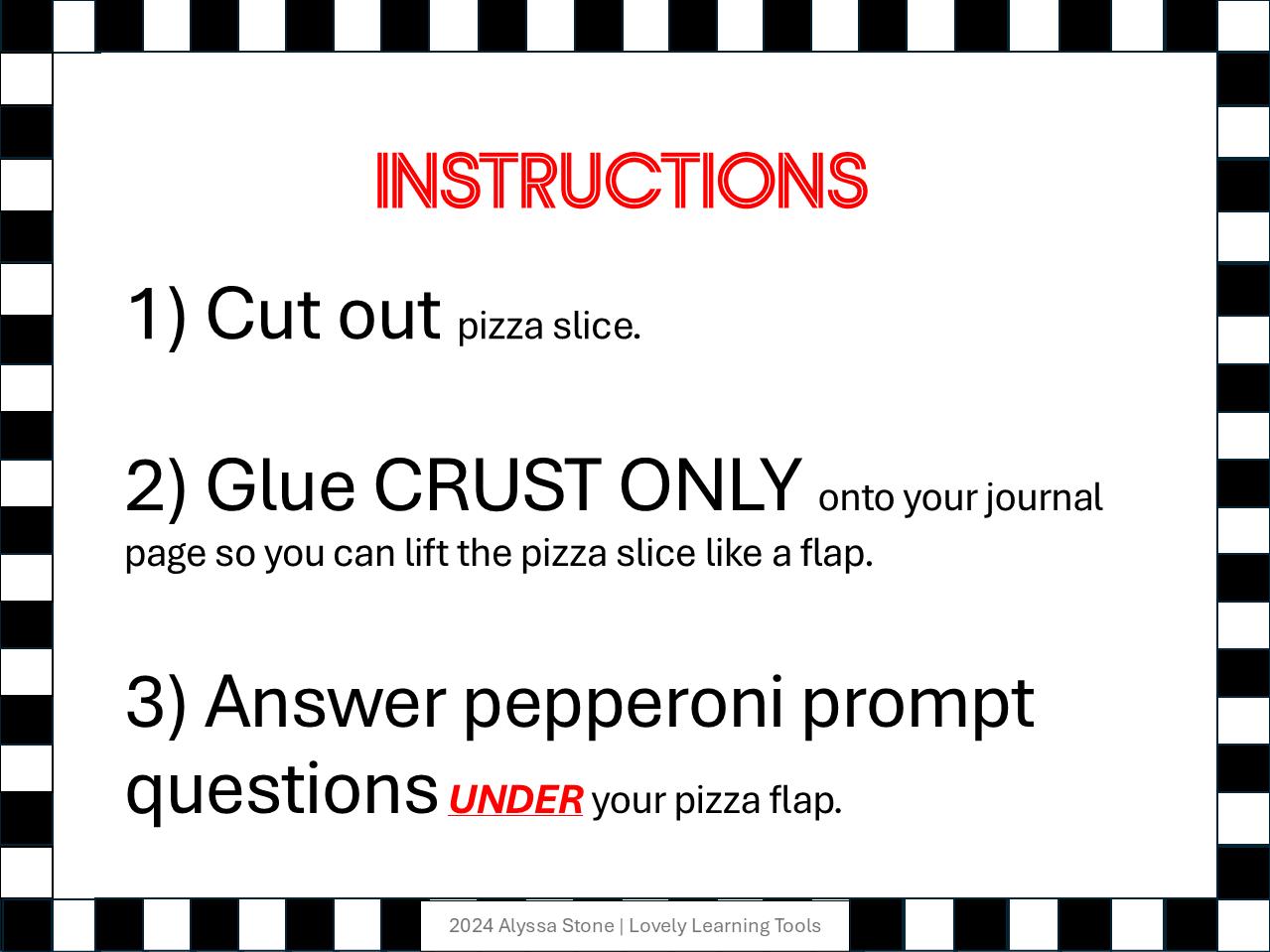Editable Pizza Interactive Reading Journal | Graphic Organizers - Etsy