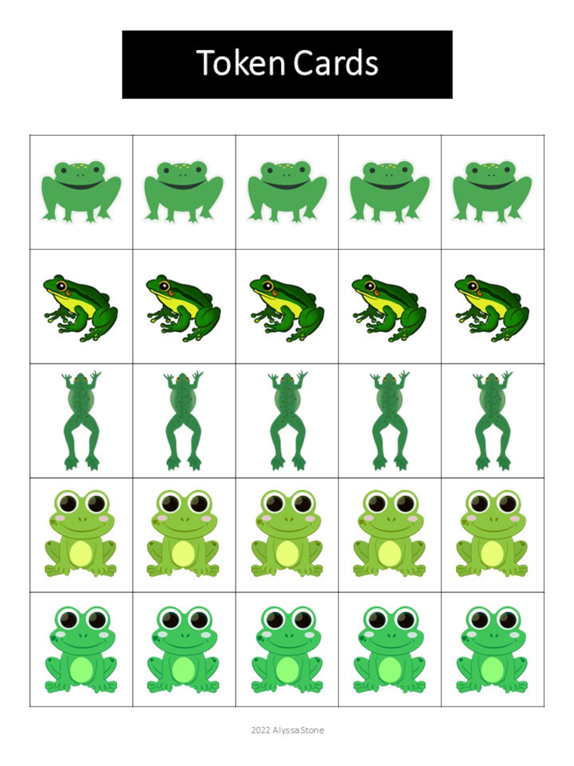 Editable Token Boards - ANIMALS - Frog Pond | Special Education - Etsy