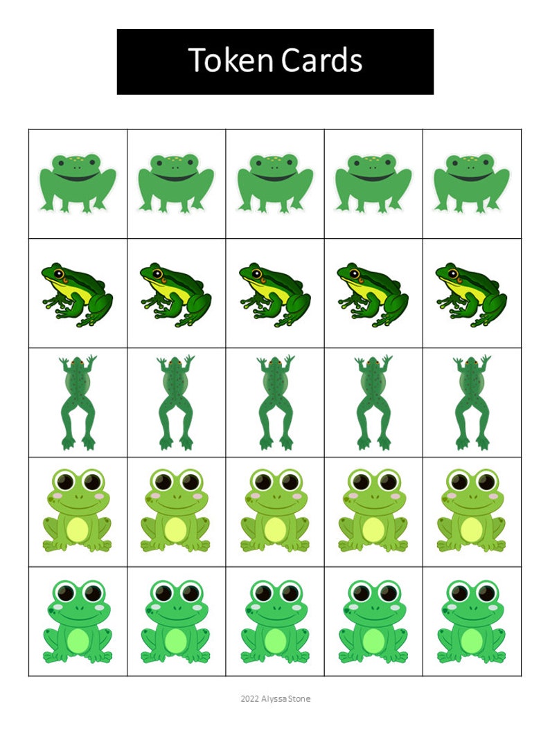Editable Token Boards - ANIMALS - Frog Pond | Special Education - Etsy