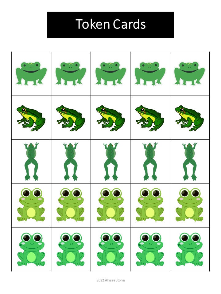 Editable Token Boards - ANIMALS - Frog Pond | Special Education - Etsy