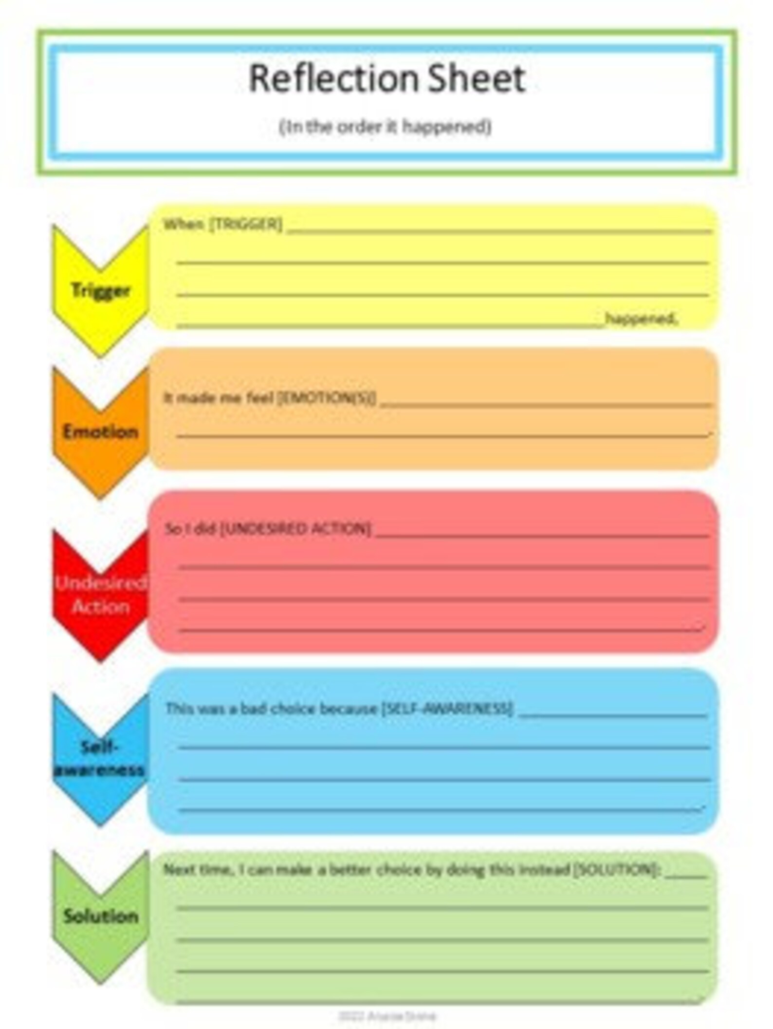 Student Behavior Reflection Sheets - With Behavior Documentation & PM ...