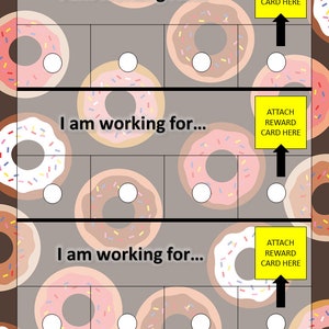 Editable Token Boards - FOOD - Donuts | Special Education - Etsy