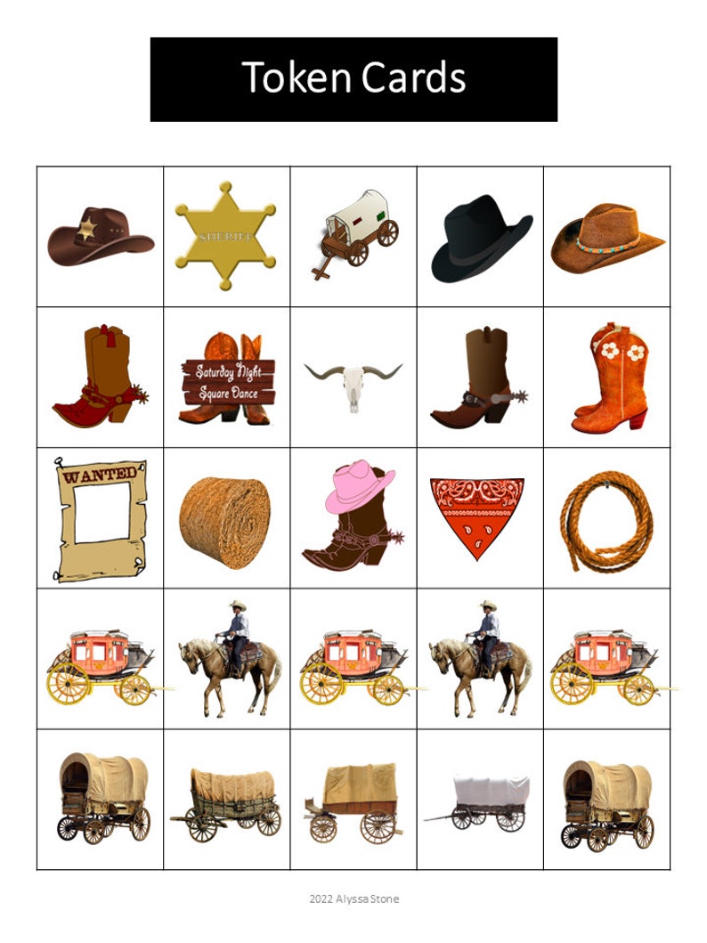 Editable Token Boards - Cowboys | Special Education - Etsy