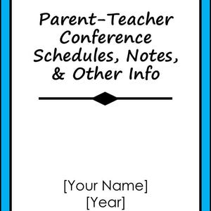 Parent Communication Binder Pack - Aqua - Etsy