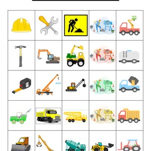 Editable Token Boards - Construction Sites | Special Education - Etsy