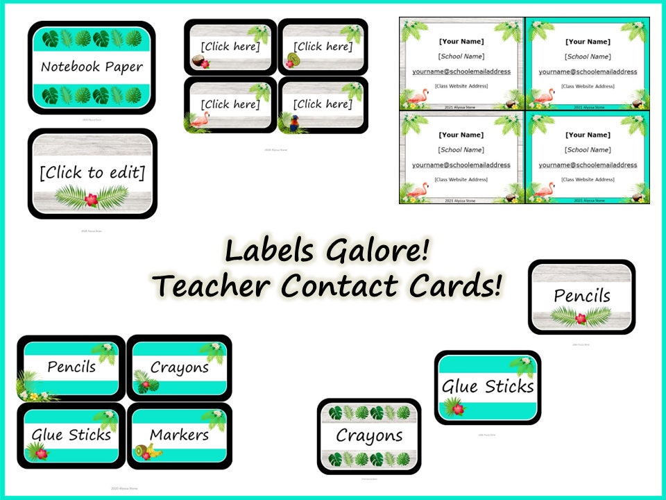 Meet the Teacher Night Pack - Tropical {editable} - Etsy