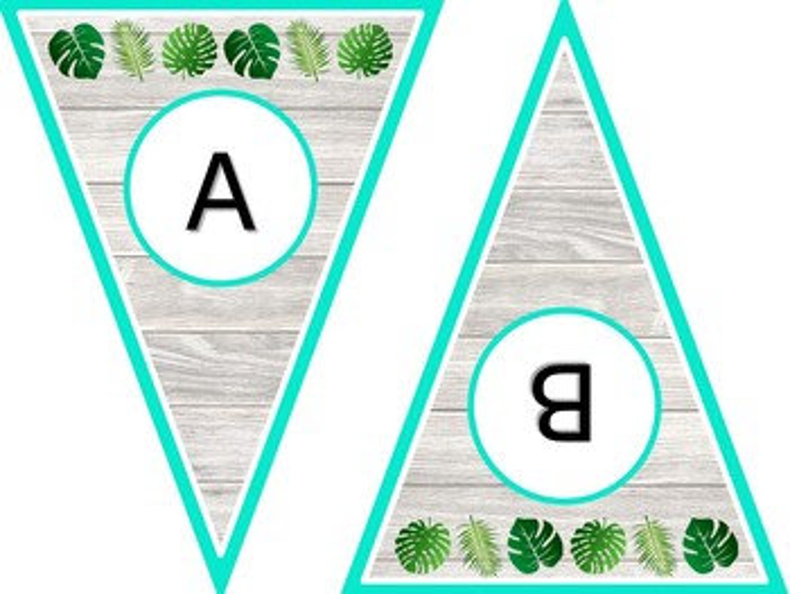 Alphabet Pennants Tropical - Etsy