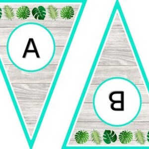 Alphabet Pennants Tropical - Etsy