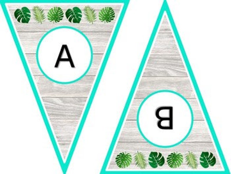 Alphabet Pennants Tropical - Etsy