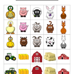 Editable Token Boards - ANIMALS - Farm Animals | Special Education - Etsy